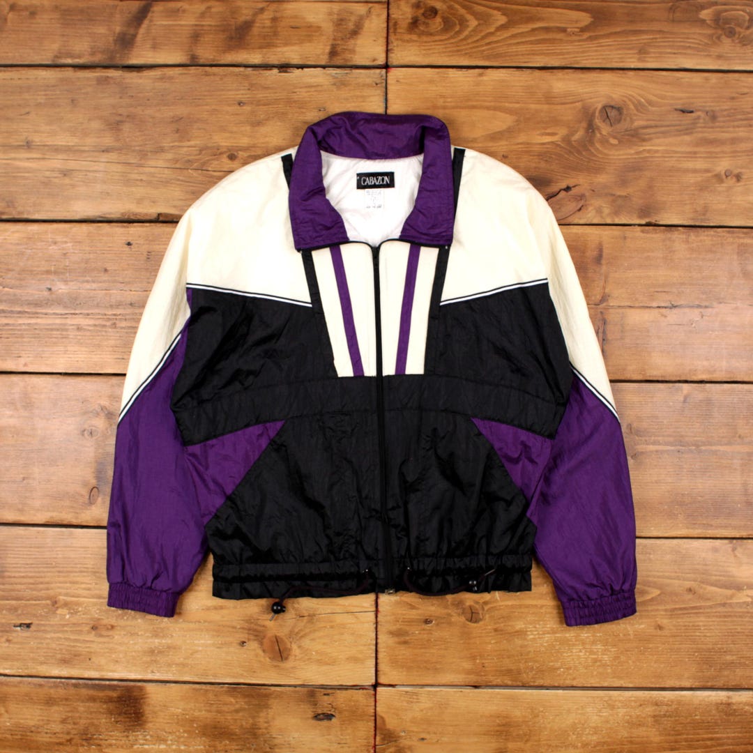 Vintage Cabazon Windbreaker Jacket L 90s Colour Block Multicoloured - Etsy