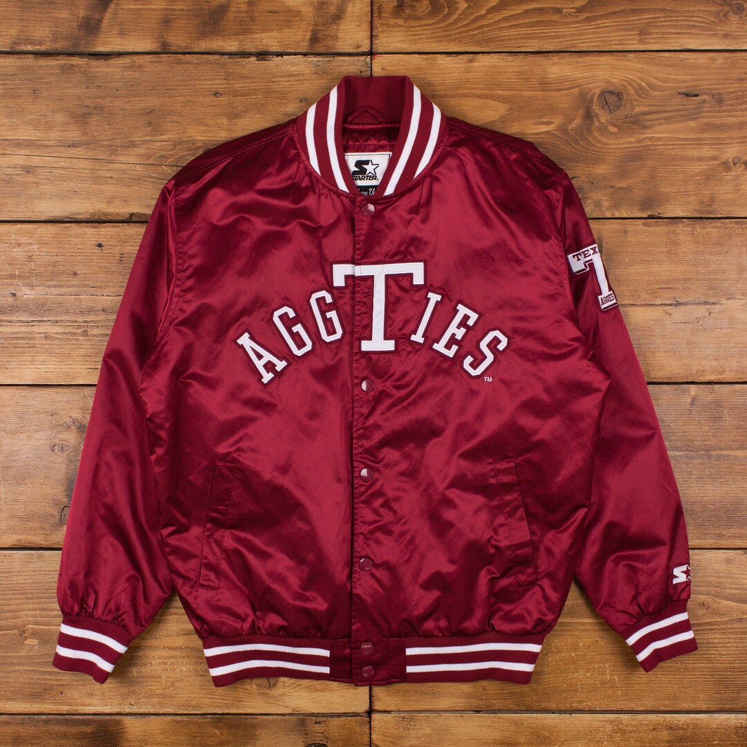 Vintage Starter Varsity Jacket XL Bomber Satin NCAA Texas - Etsy