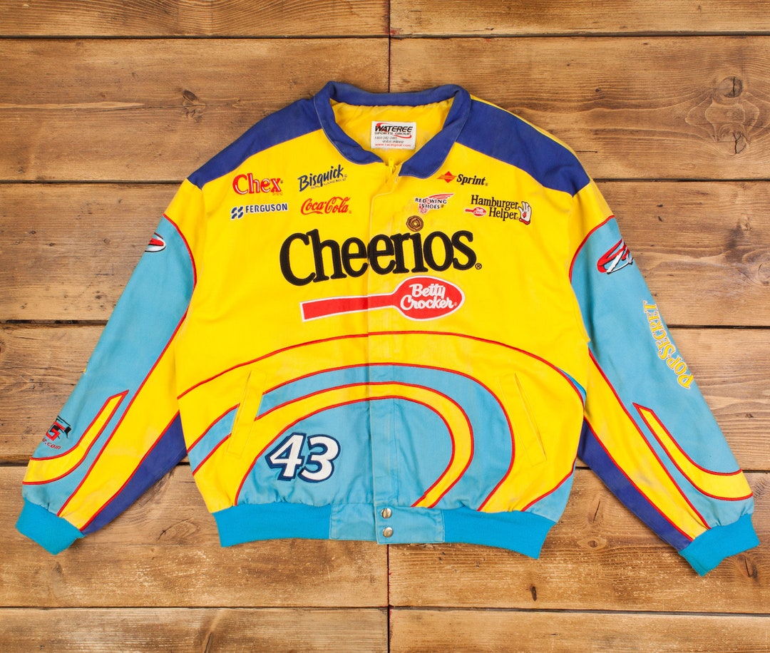 Vintage Wateree Racing Jacket XL Nascar Petty Cheerios Yellow Snap - Etsy