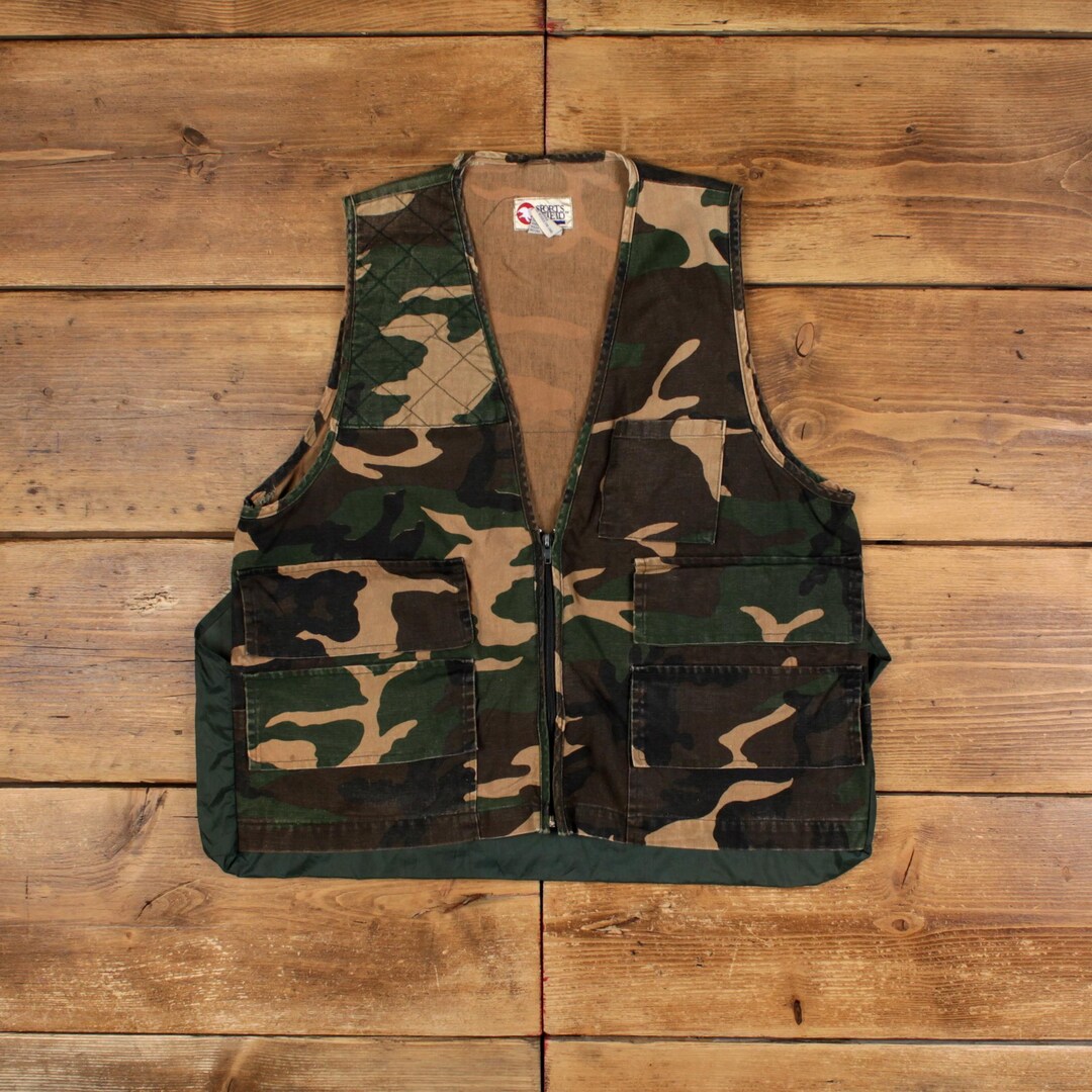 Vintage Sports Afield Outdoor Gilet M Hunting Vest Camouflage Green - Etsy