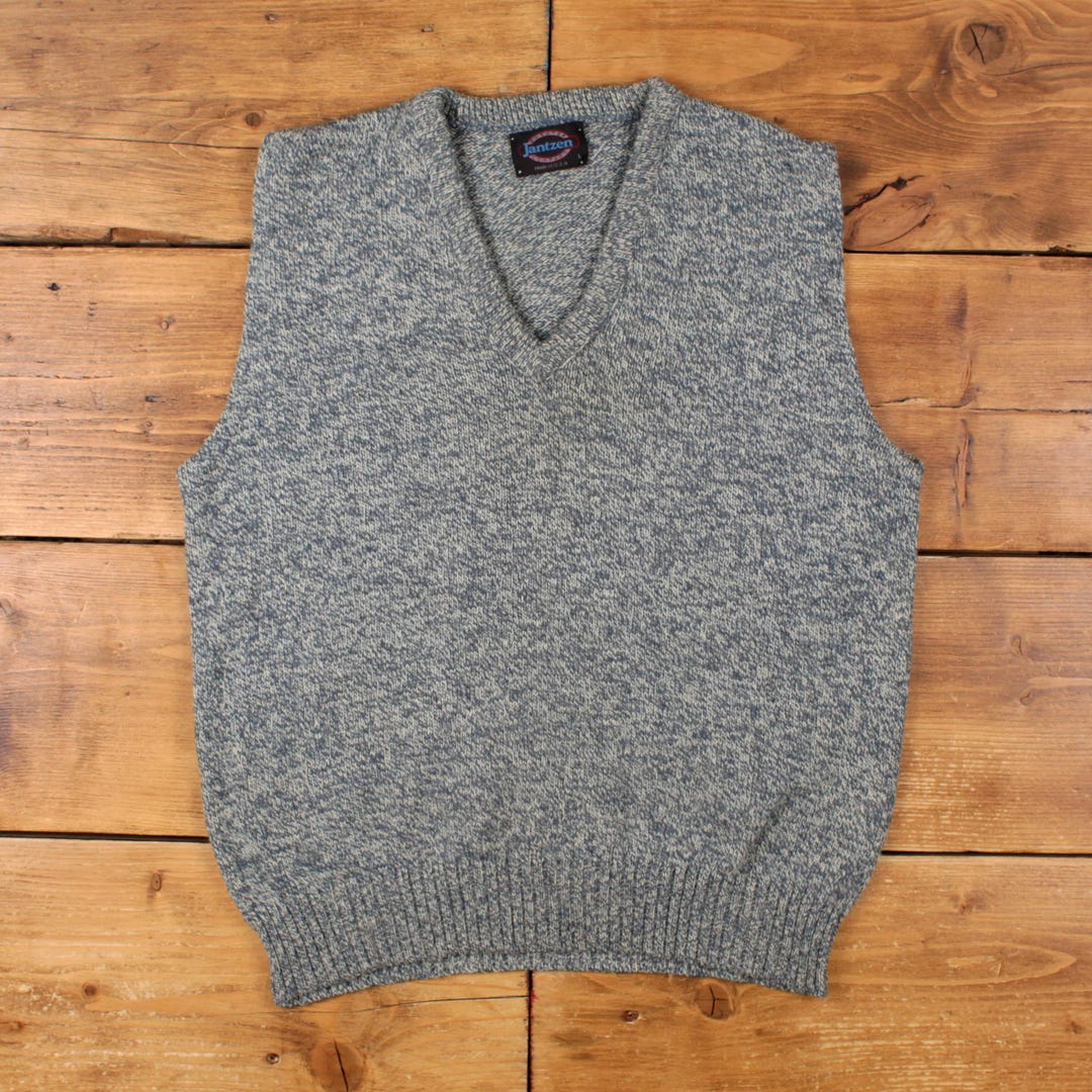 Vintage Jantzen Jumper Sweater L 90s USA Made V-neck Wool Blue - Etsy