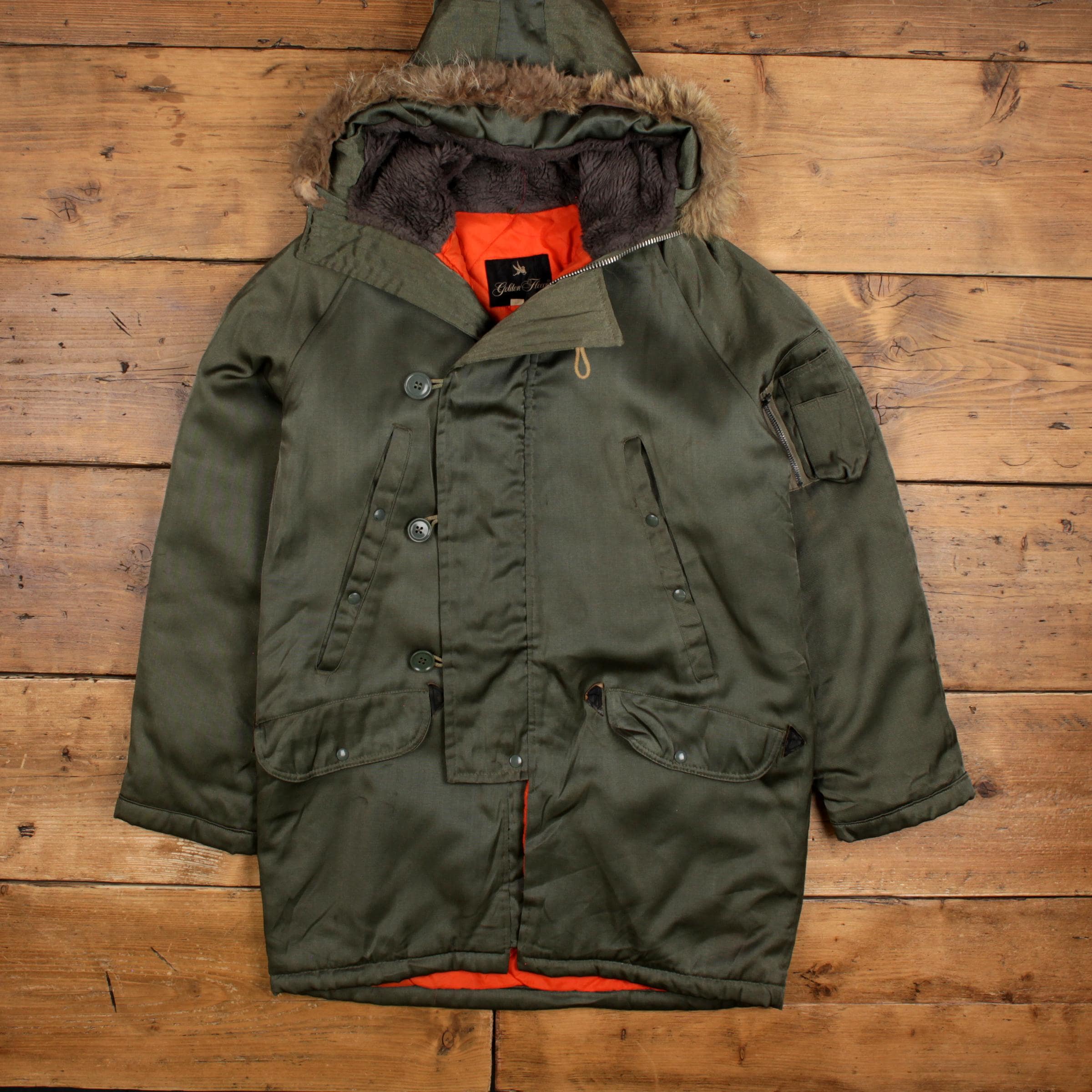 Vintage Golden Fleece Parka Jacket M Quilt Lined Green - Etsy