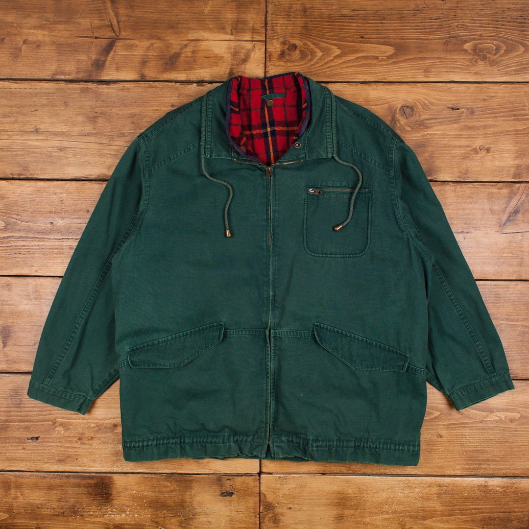 Vintage GAP Workwear Jacket XL 90s Barn Coat Chore Green Zip - Etsy