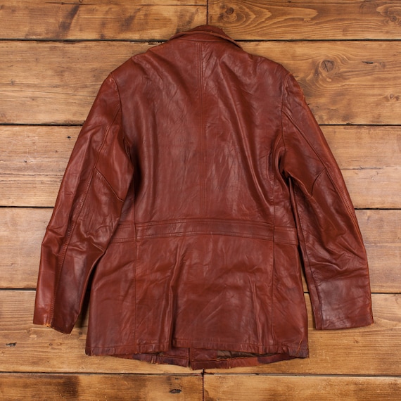 Vintage William Barry Leather Jacket L 80s Suede USA … - Gem