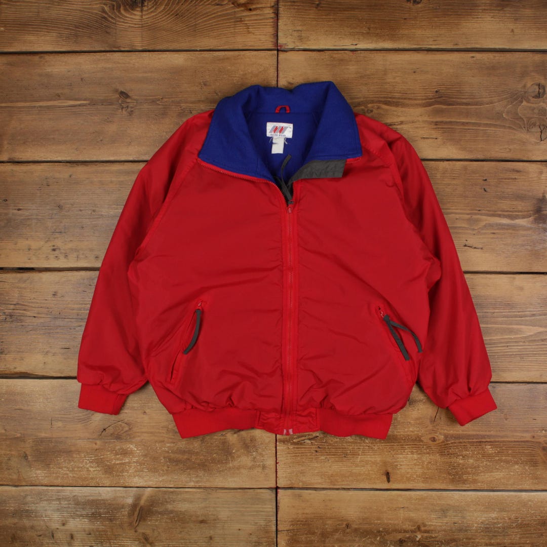 Vintage Metro Wear Windbreaker Jacket M 90s Boxy Red - Etsy