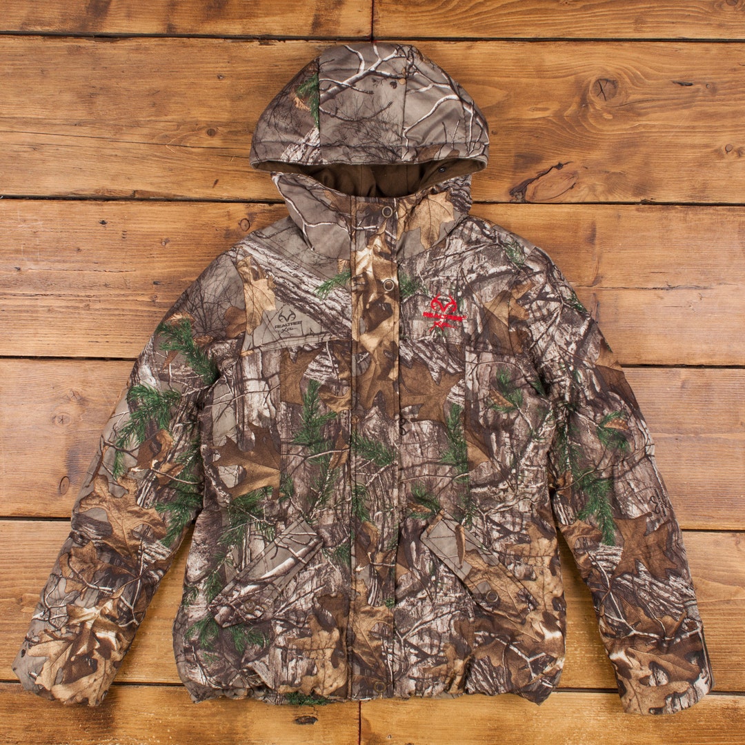 Vintage Realtree Puffer Coat M Camouflage Brown Zip Snap Womens - Etsy