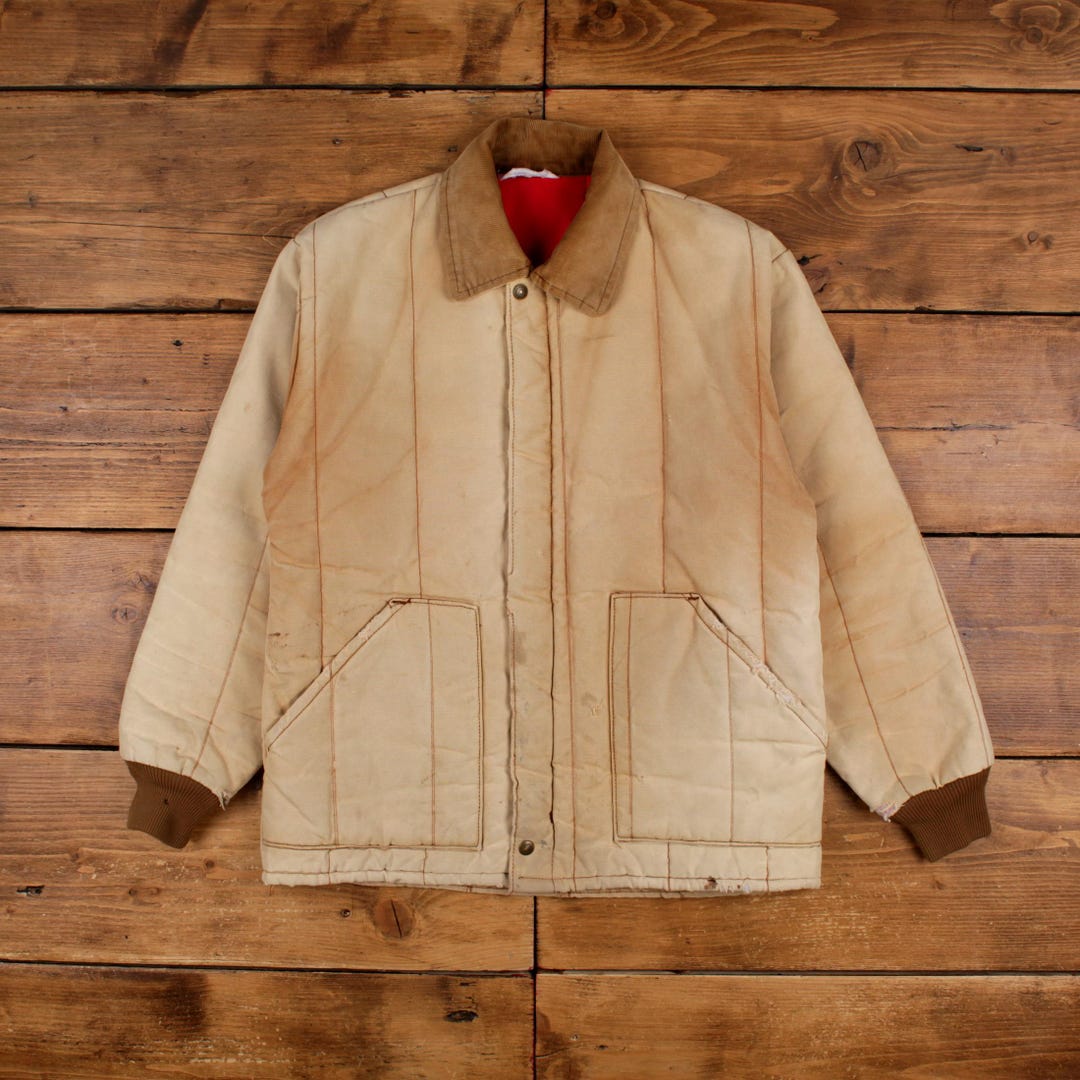 Vintage Key Imperial Workwear Jacket M 90s Thrashed Chore Tan Beige - Etsy