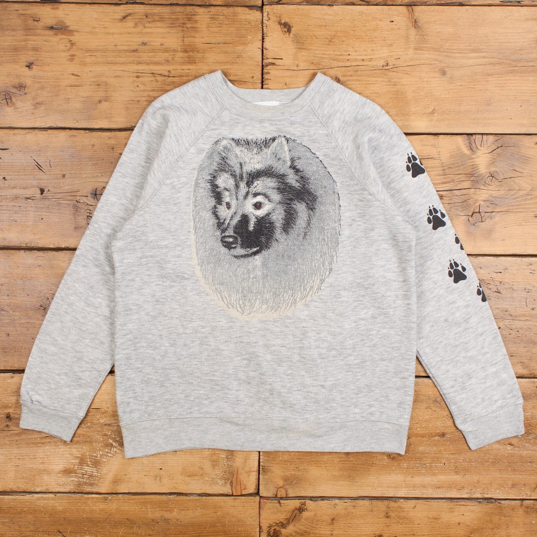 Vintage Bassett Walker Graphic Sweatshirt L 80s USA Made Wolf Raglan ...