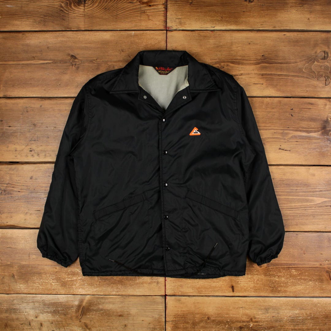 Vintage Pla Jac Coach Jacket M 80s USA Made Satin Black - Etsy