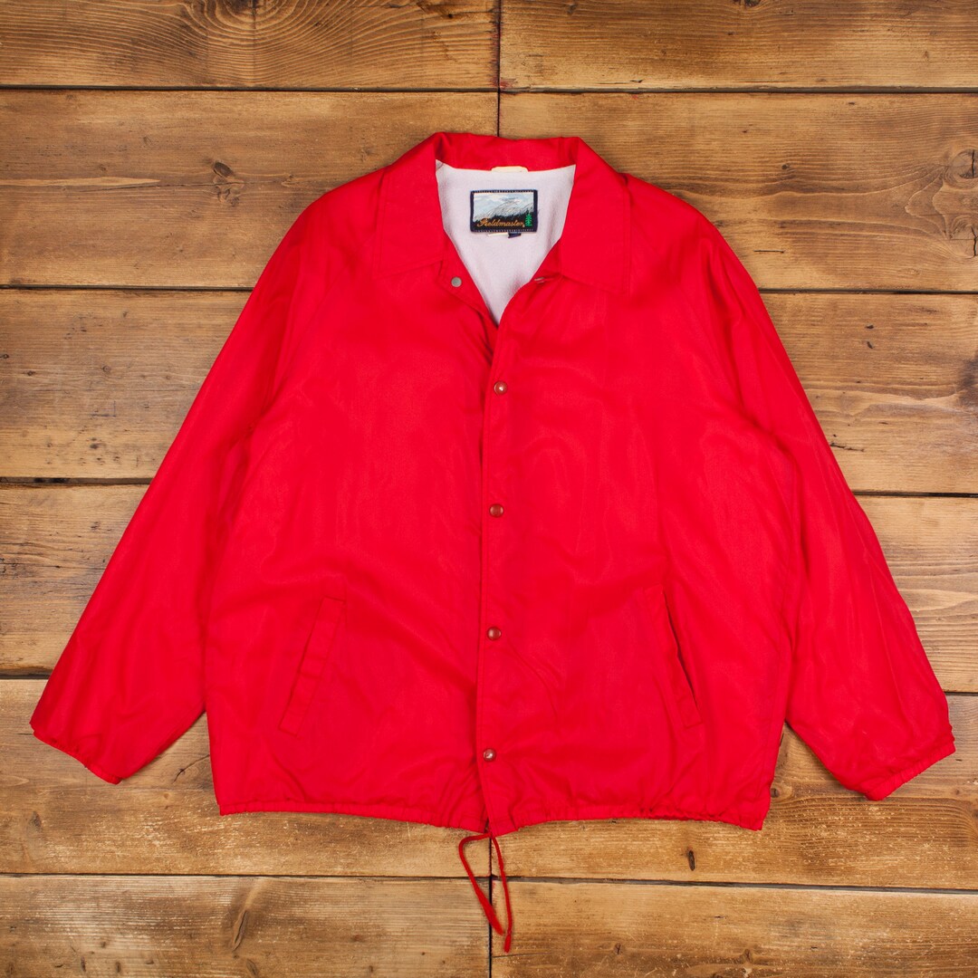 Vintage Fieldmaster Coach Jacket XL 80s Raglan Red Snap - Etsy