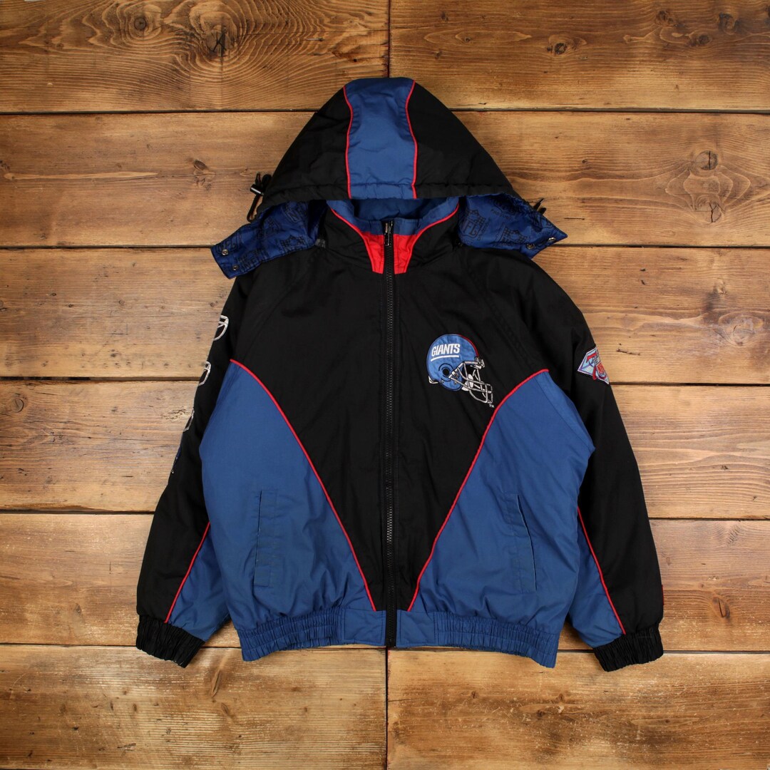 Vintage Pro Player Windbreaker Jacket L New York Giants Black - Etsy