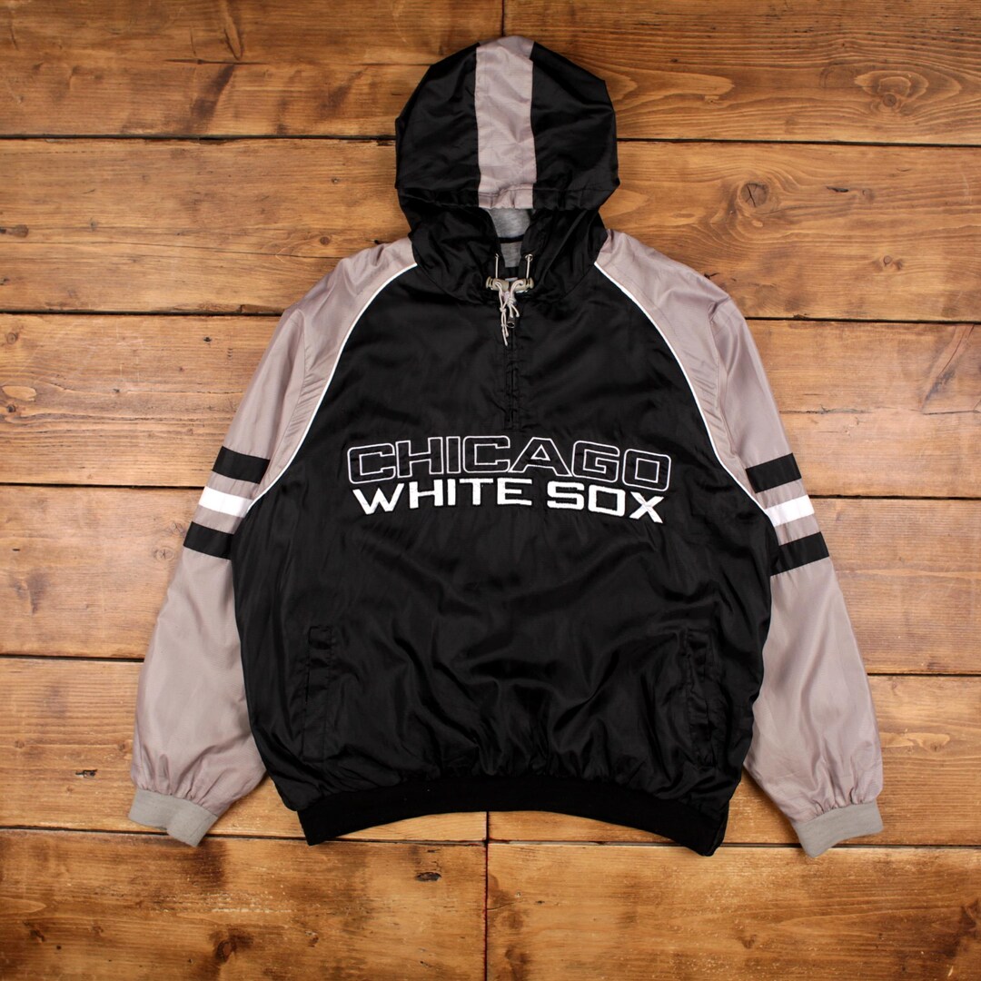 Vintage MLB Windbreaker Jacket 2XL Chicago White Sox Black - Etsy