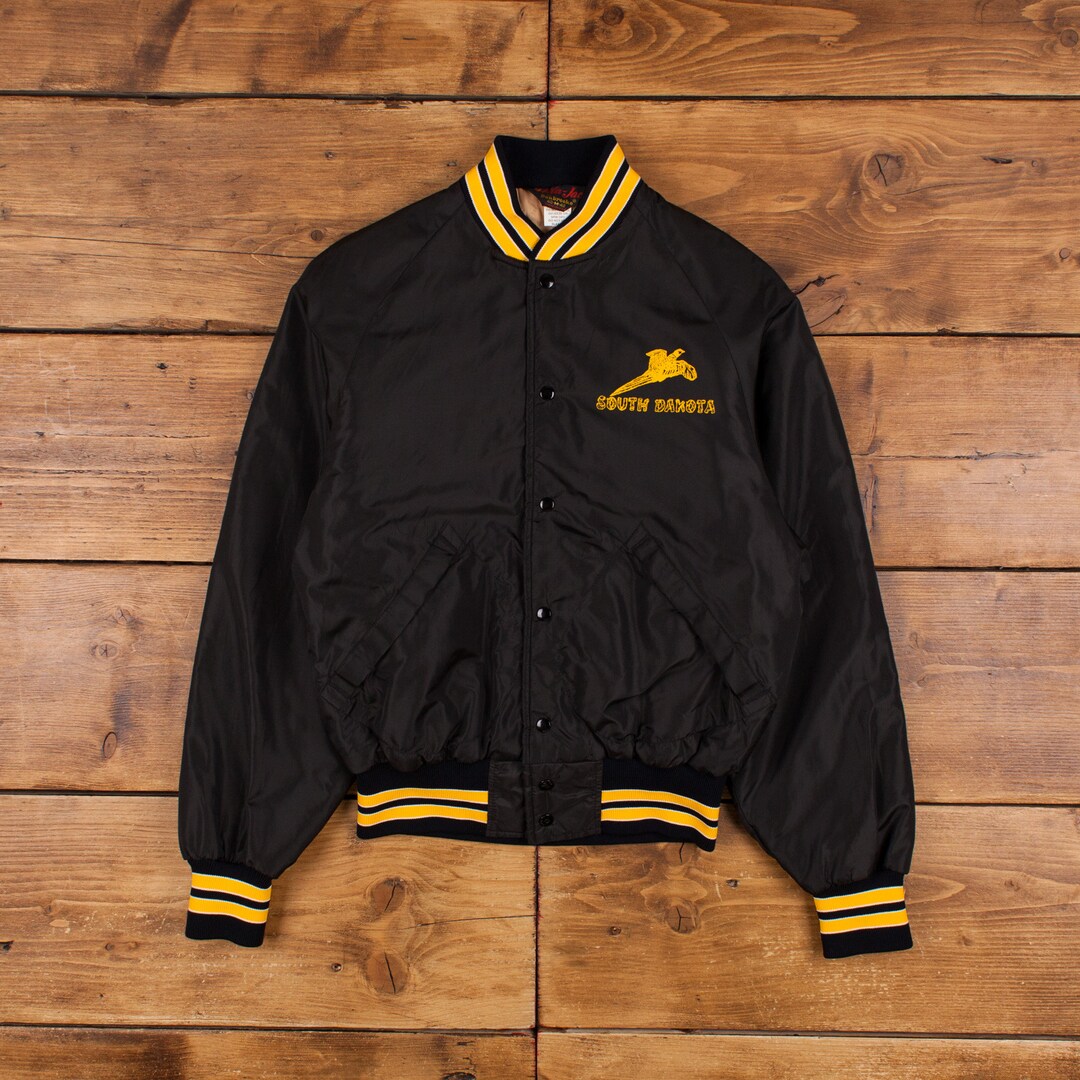 Vintage Pla Jac Varsity Jacket M 90s Bomber Raglan Cowboy USA Made ...