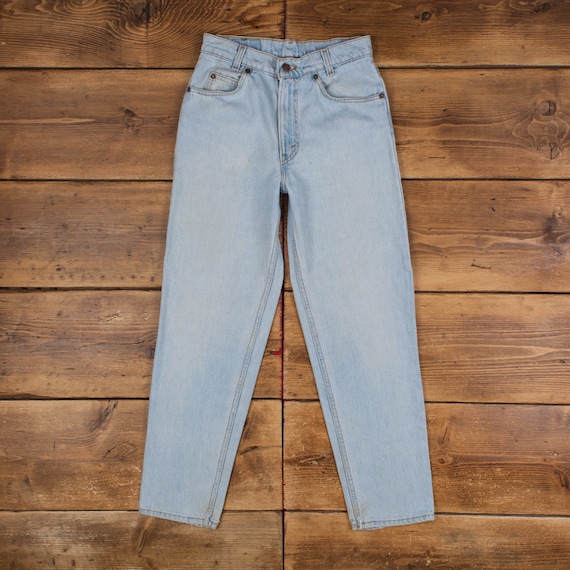 Vintage Levis 550 Student Jeans 27 X 28 USA Made 90s Light Wash Tapered Blue Etsy