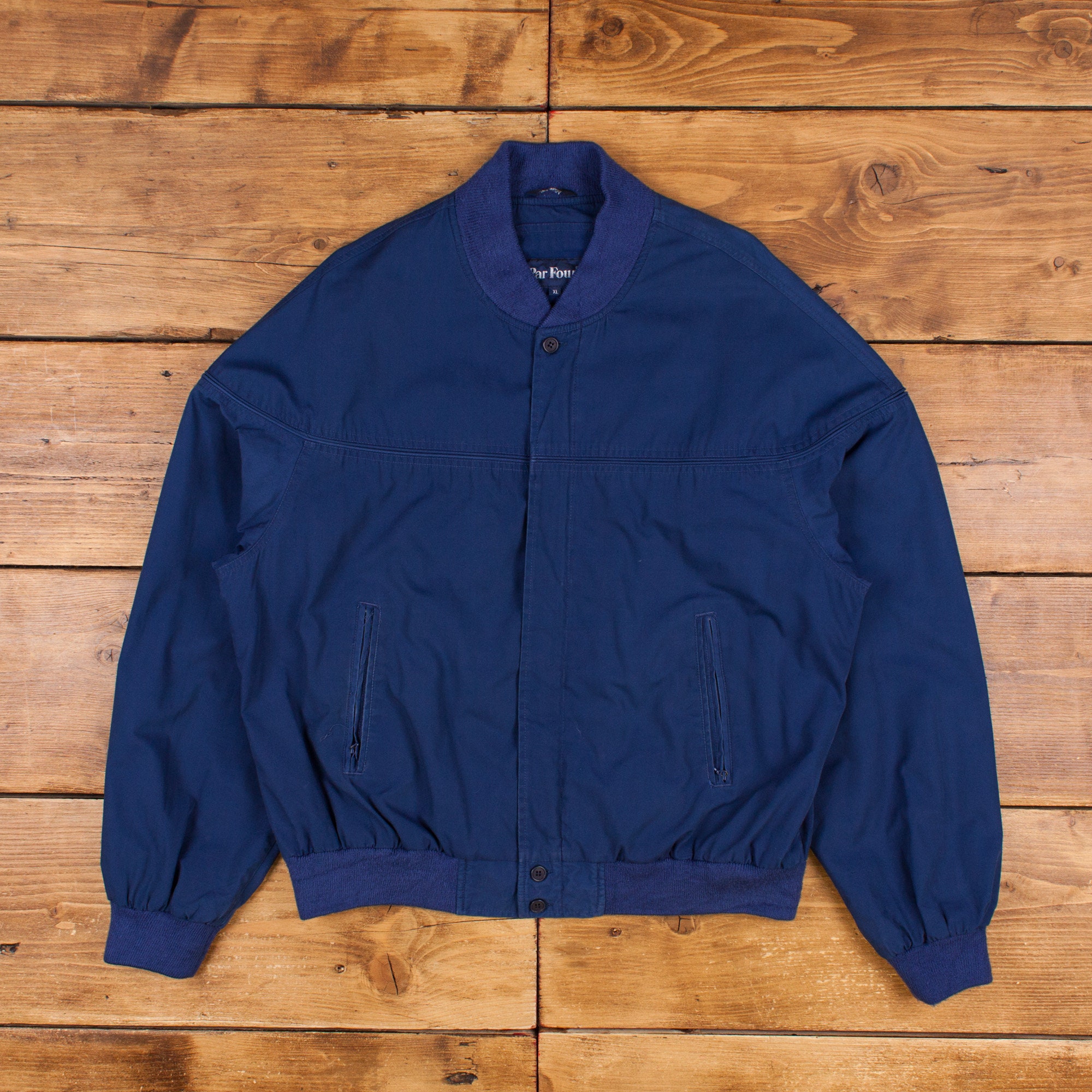 Vintage Par Four Windbreaker Jacket XL Bomber Golf Blue Vintage Par Four Windbreaker Jacket XL Bomber Golf Blue