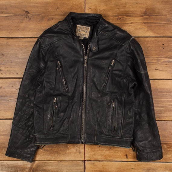 Vintage Wilsons Leather Jacket L 90s Open Road Cafe Racer Vintage Wilsons Leather Jacket L 90s Open Road Cafe Racer