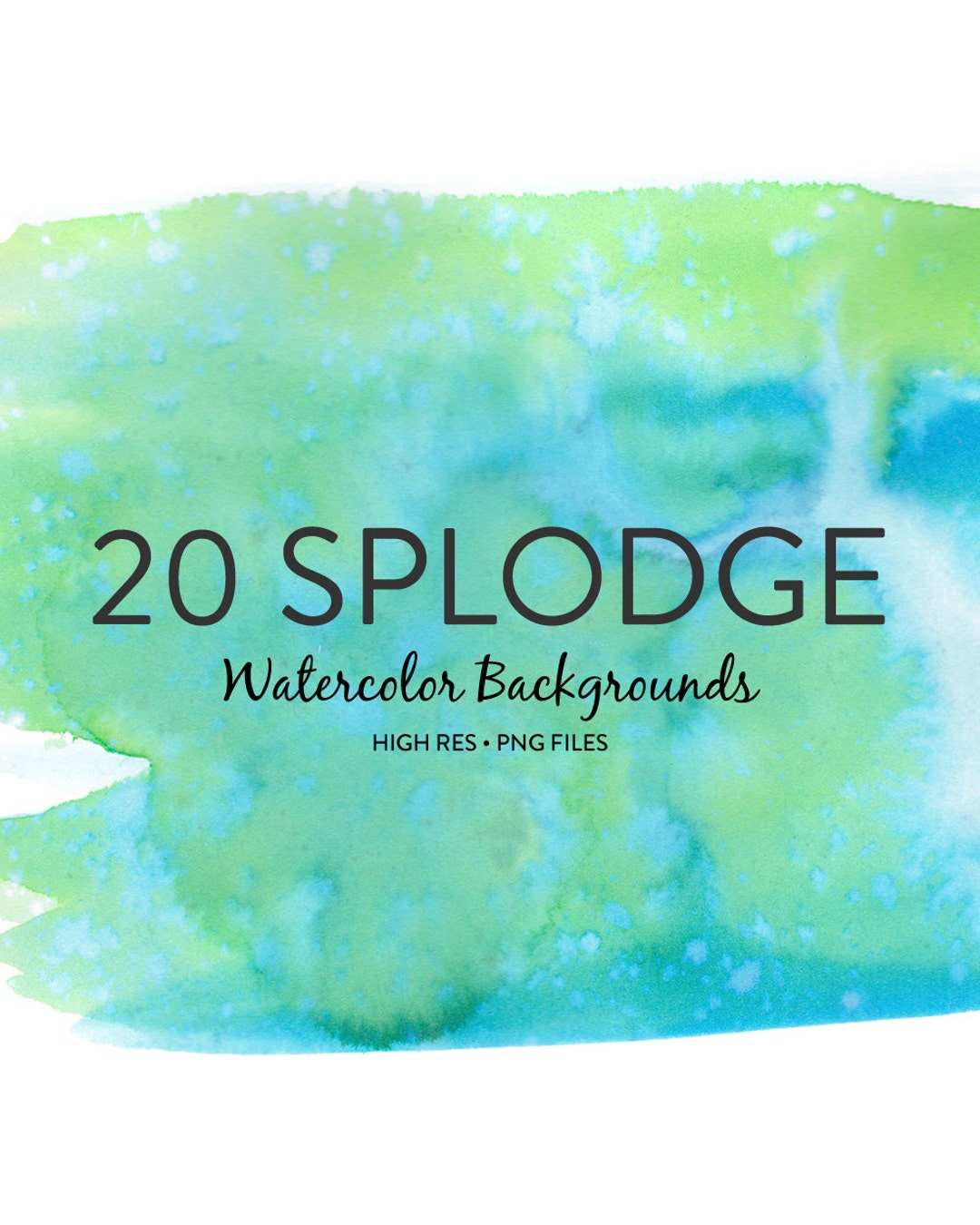 Watercolor Backgrounds 20 Splodge Watercolor Backgrounds / - Etsy UK