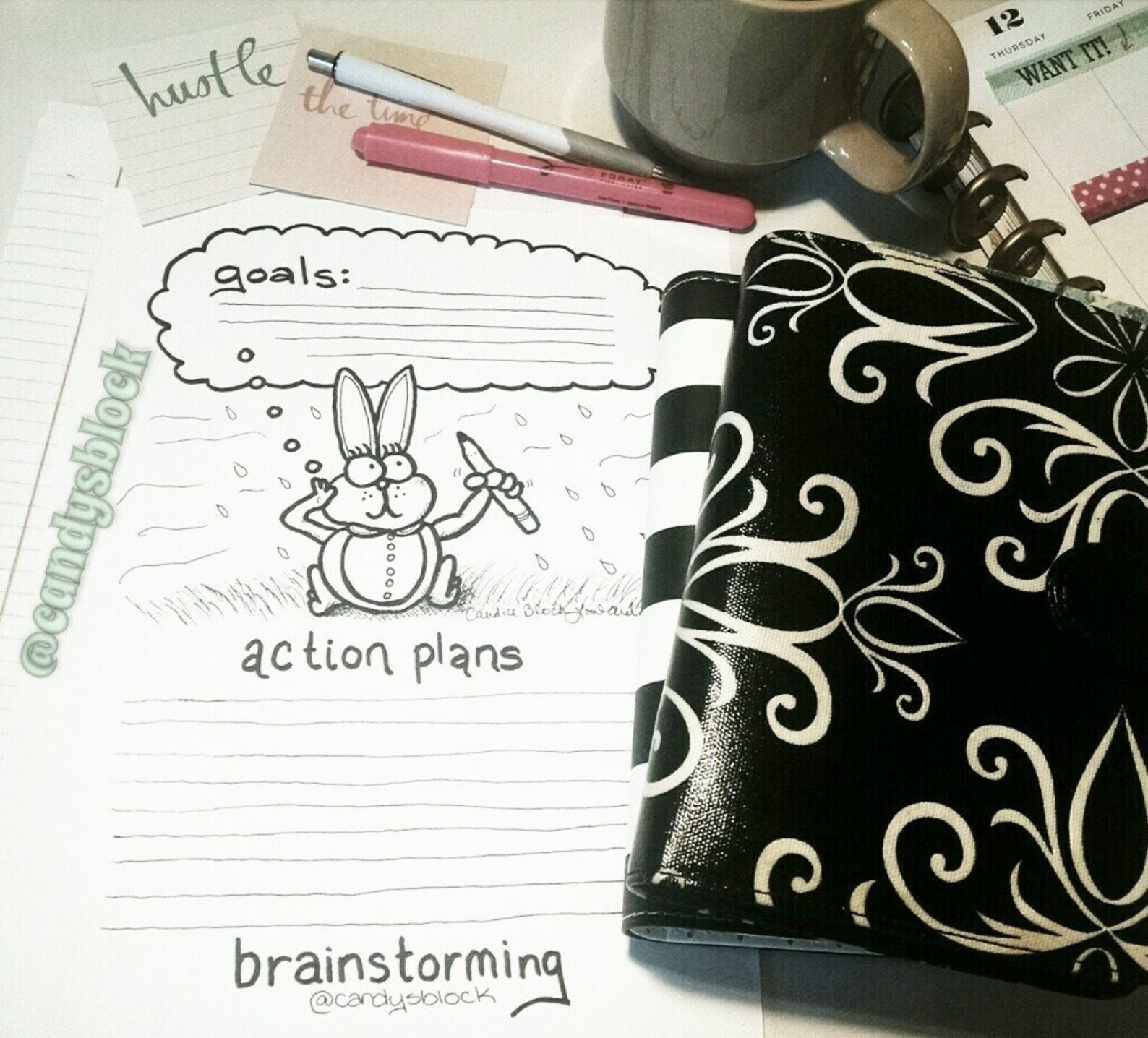 Project Plan Coloring Page: Brainstorming Bunny - Etsy
