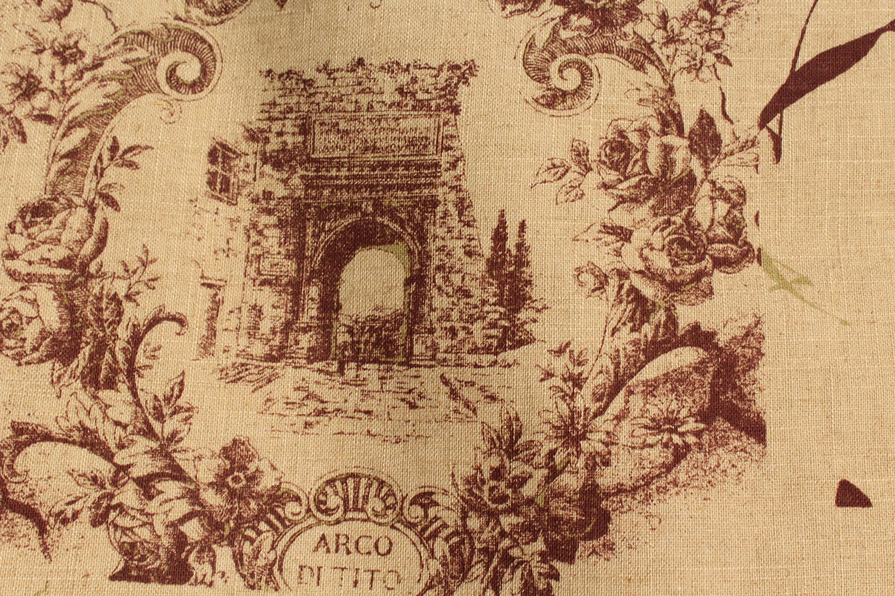 Old World Map Fabric Printed on Canvas for Upholstery & Curtains ...