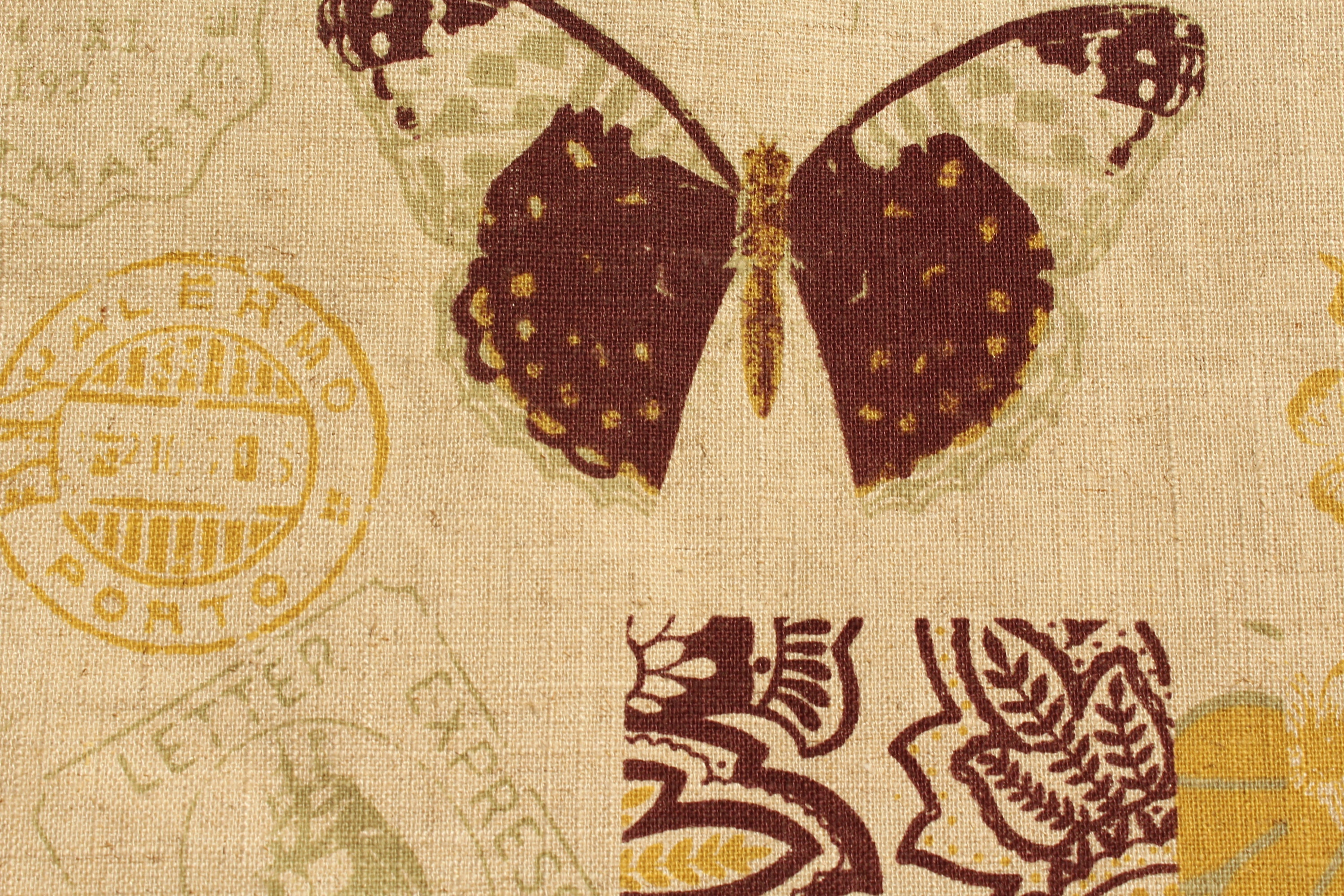 Old World Map Fabric Printed on Canvas for Upholstery & Curtains ...