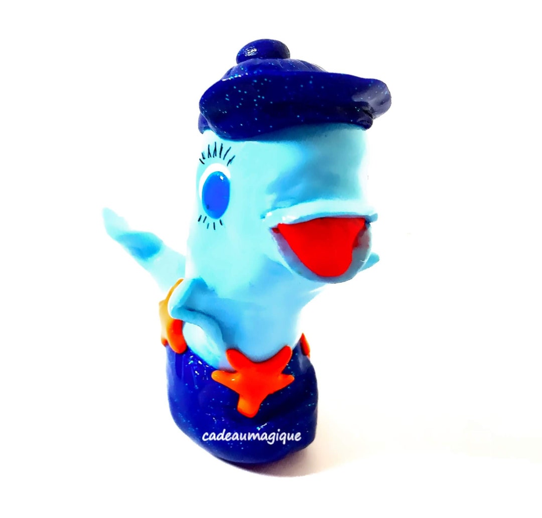 Kawaii Dolphin Figurine in Fimo for Marine Decoration - Etsy