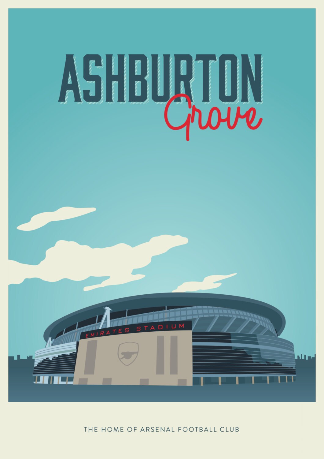 The Emirates Arsenal Stadium Print - Etsy