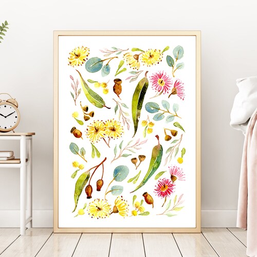 Australian Flowers Art Print Native Aussie Flora Wall Decor - Etsy ...