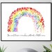 Rainbow Art Print, Colourful Flowers Watercolour Painting, You Can't ...