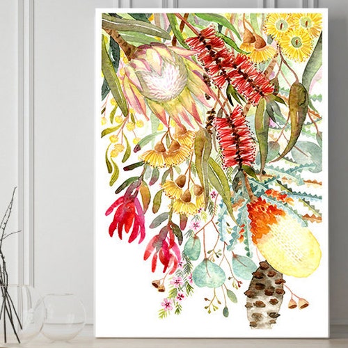 Australian Flowers Art Print Native Aussie Flora Wall Decor - Etsy ...
