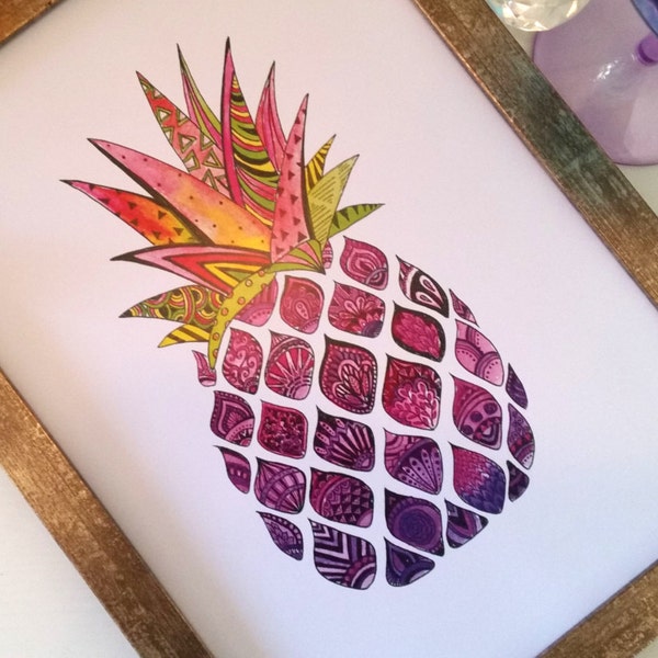 Pineapple Zentangle - Etsy