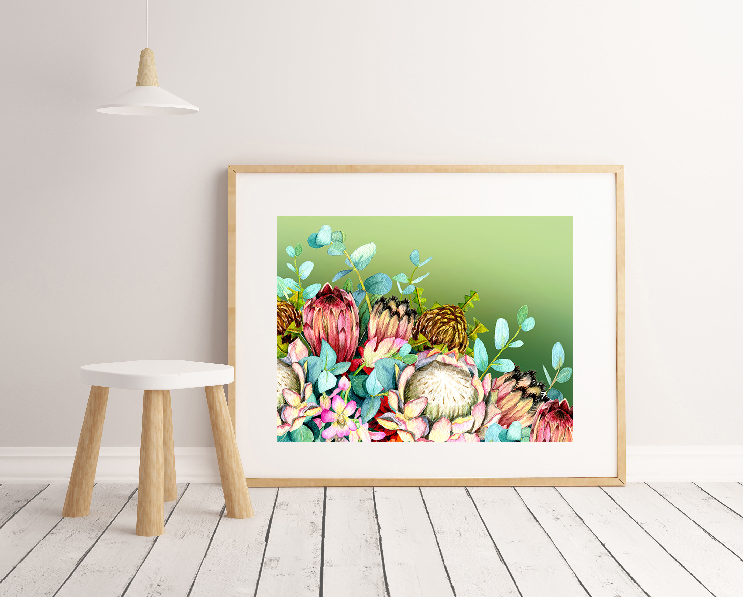 Australian Native Flowers Art Print, Australiana Watercolor Wall Art ...