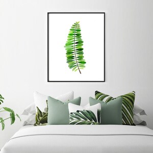 Leaf Botanical Art Print, Modern Office Painting - Choice of 6 Designs ...