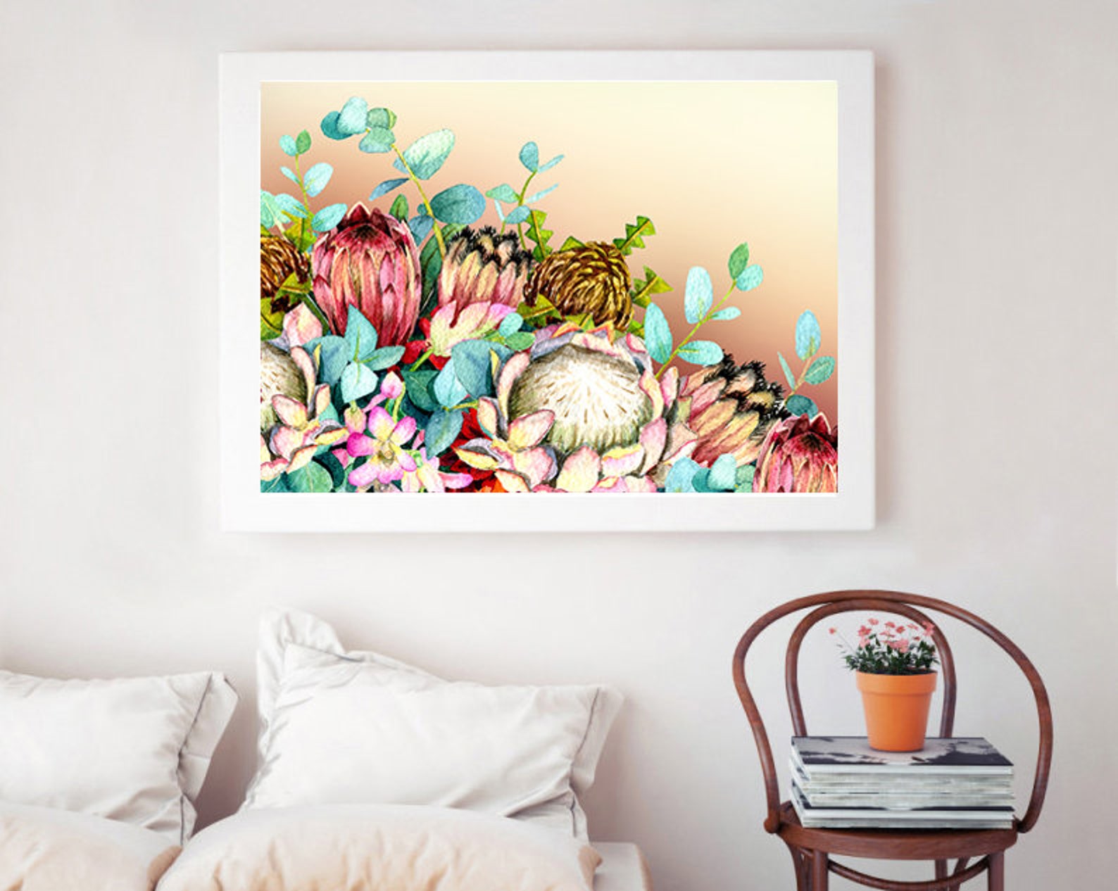 Australian Native Flowers Art Print Australiana Watercolor | Etsy