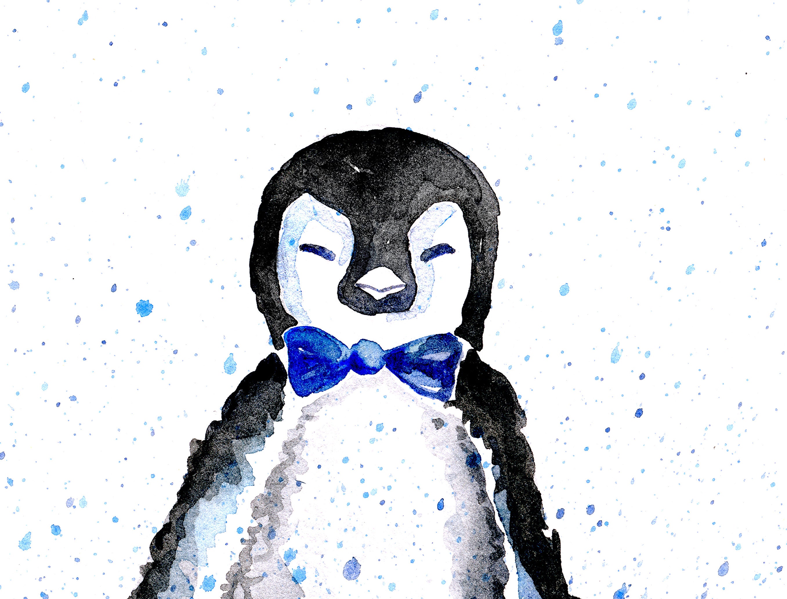 Blue Nursery Animals Art Prints Duckling Bunny & Penguin - Etsy Australia