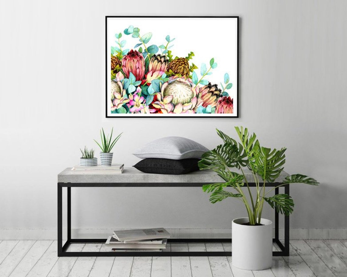 Australian Native Flowers Art Print Australiana Watercolor | Etsy