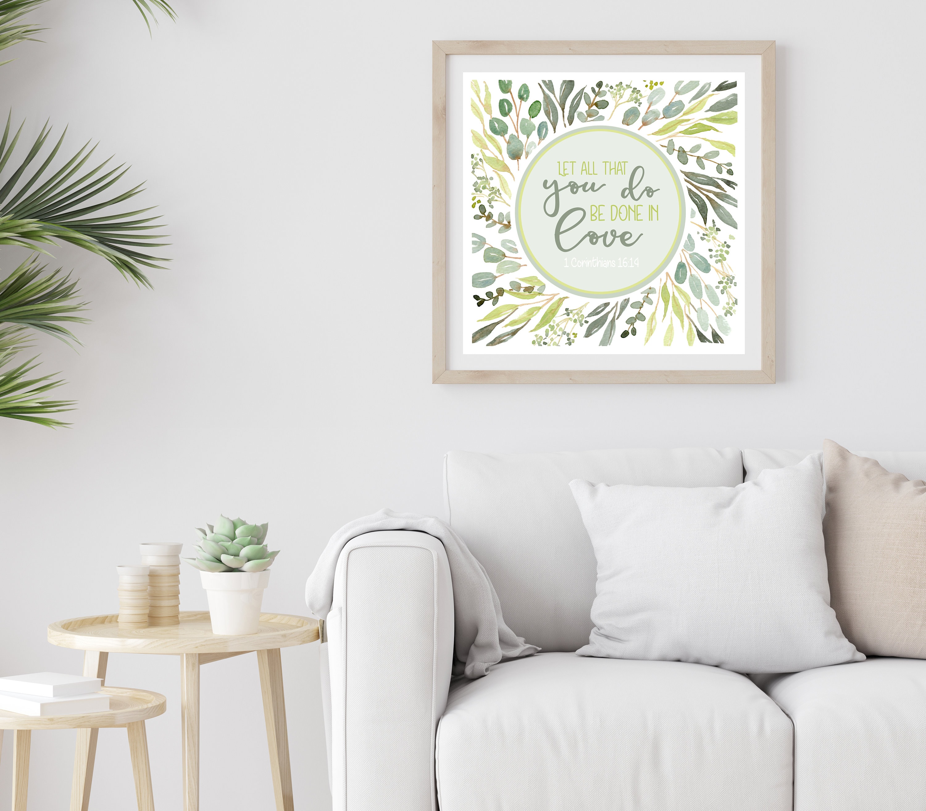 Bible Verse Art Print Let all that you do be done in Love | Etsy