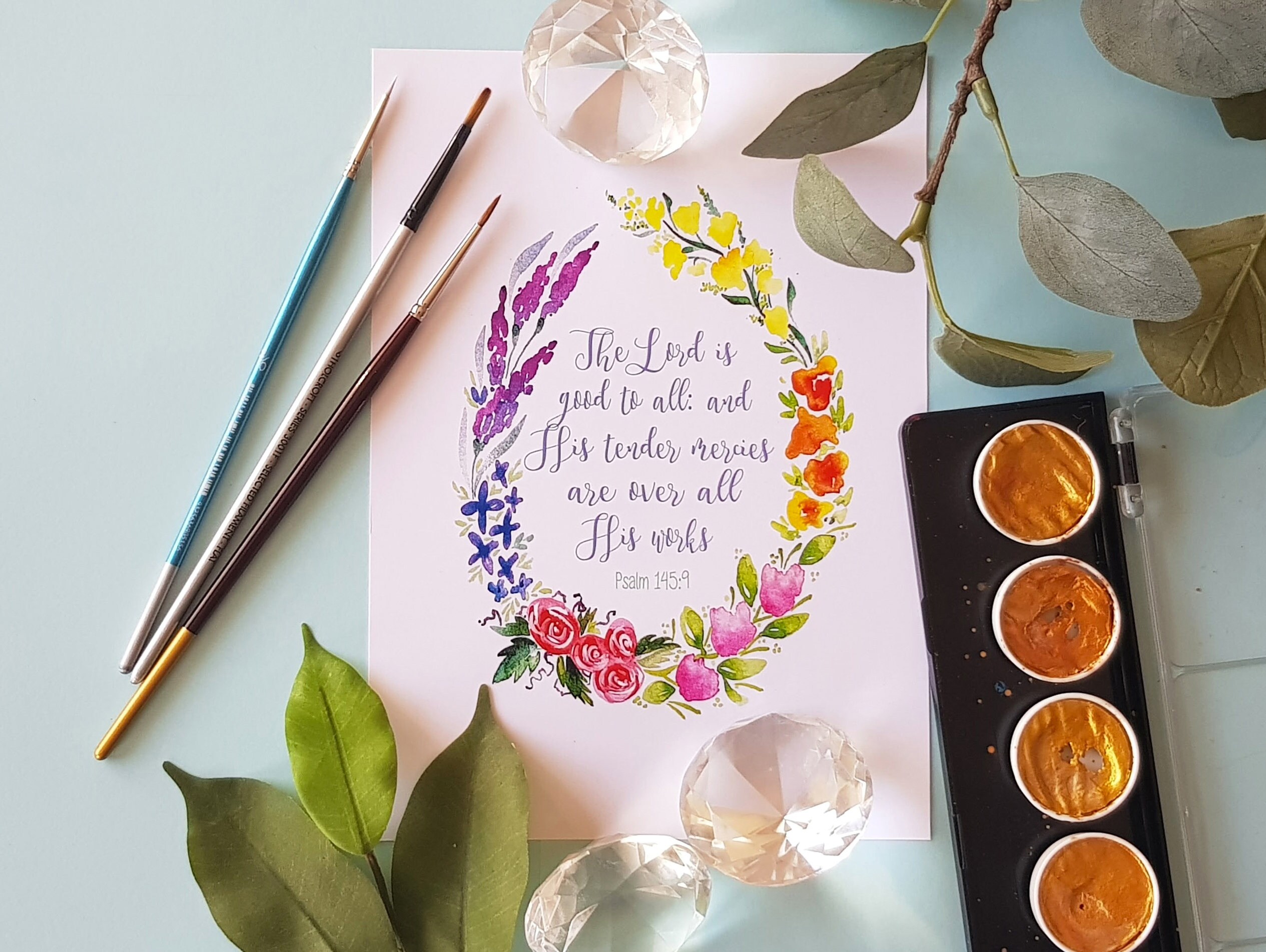 Psalm Bible Quote Art Print Comfort Scripture Verse Psalm - Etsy