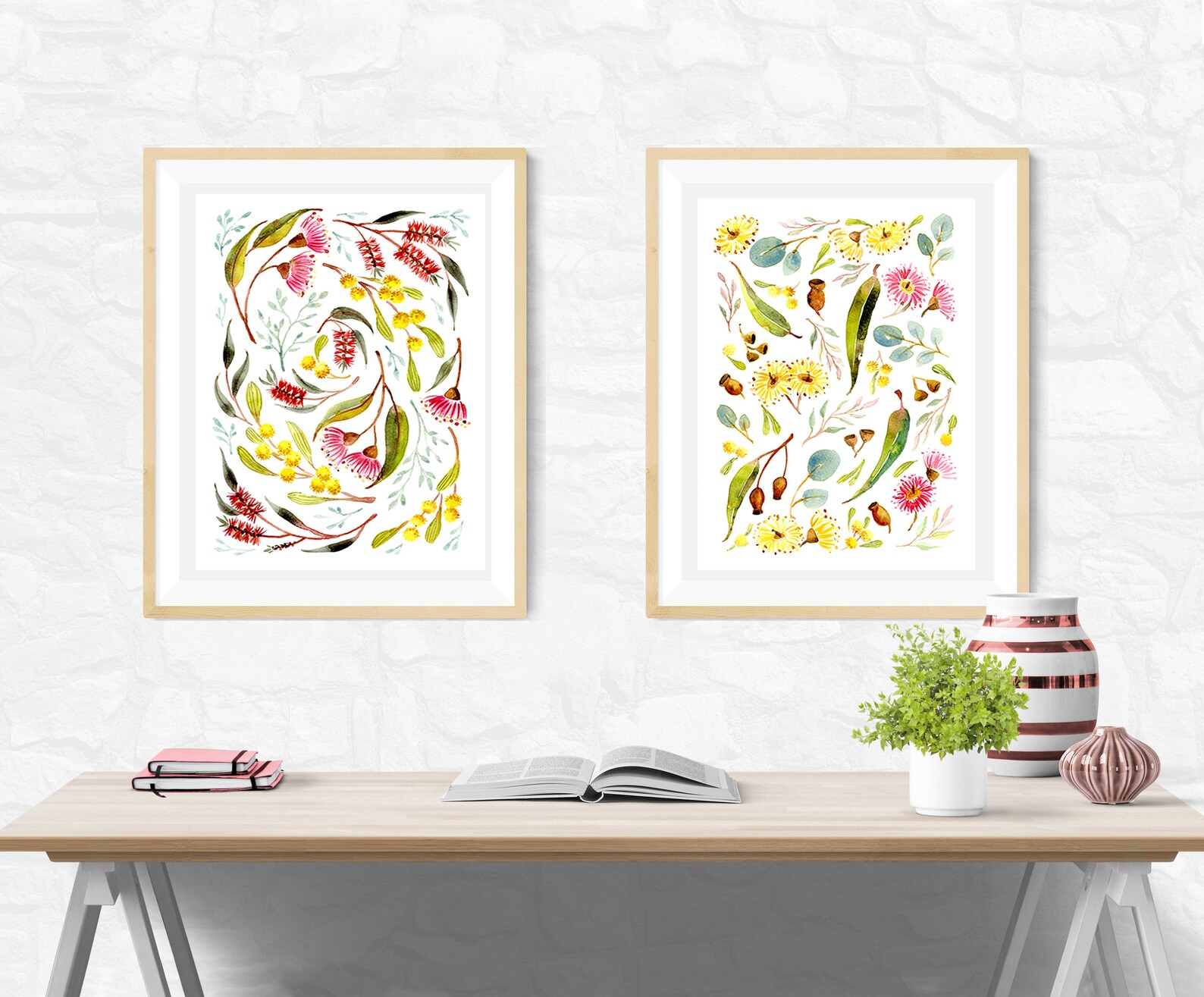 Floral Australian Art Prints Aussie Flora Home Decor Set of | Etsy