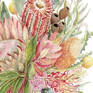 Native Australian Flower Bunch Art Print, Aussie Flora Wall Decor ...