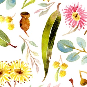 Australian Natives Art Print, Aussie Flowers Watercolour Painting ...