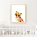 Fox With Sunflower Crown Art Print Floral Wreath Painting - Etsy