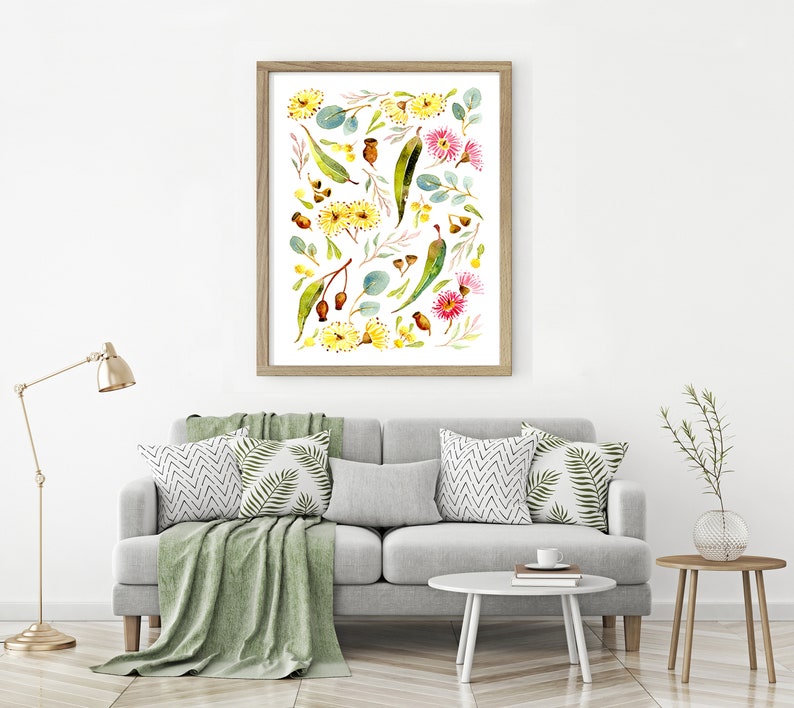 Australian Natives Art Print, Aussie Flowers Watercolour Painting ...