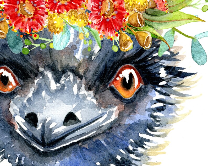Australian Native Animals With Flower Crowns Art Prints Set - Etsy