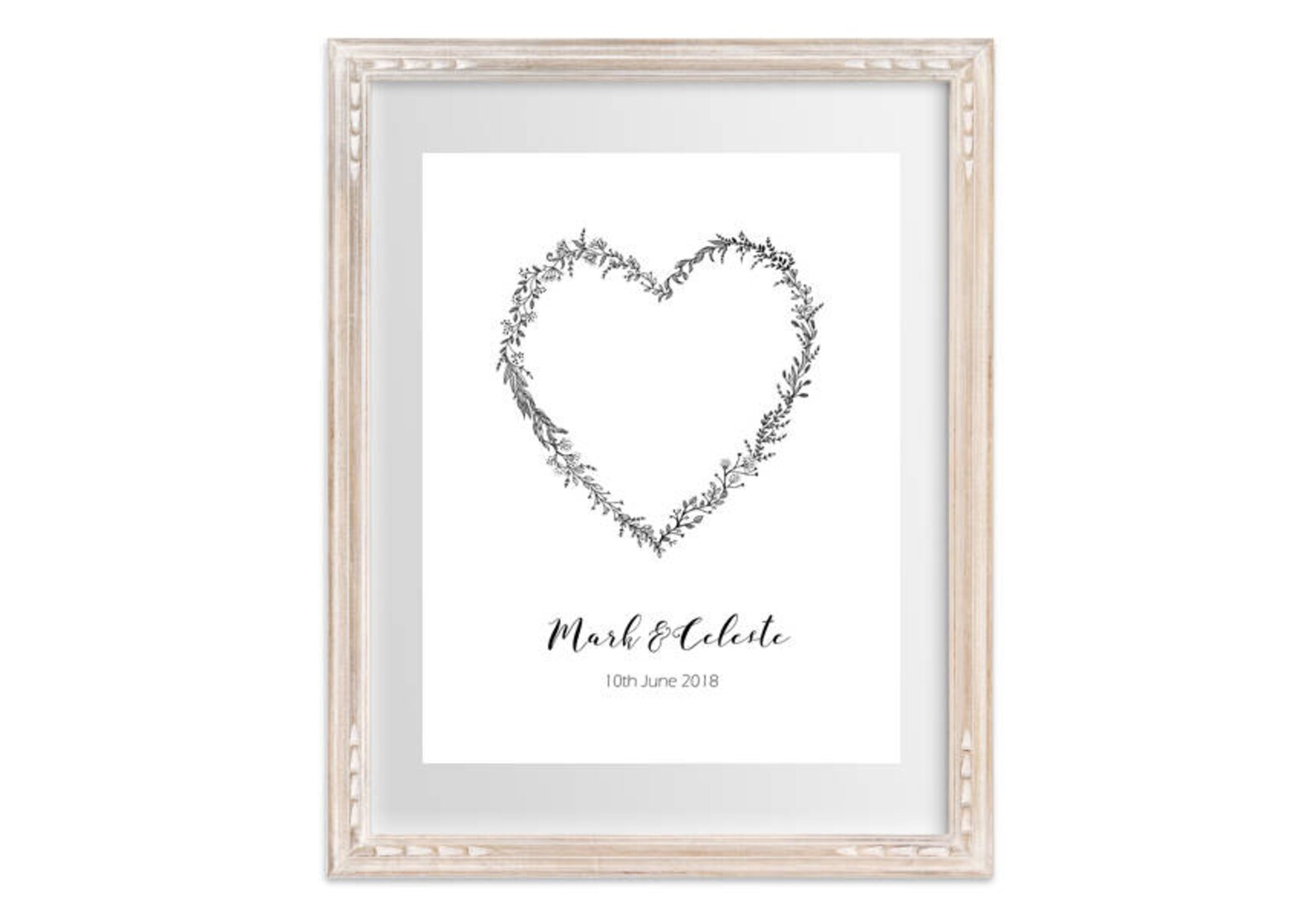 Fingerprint Guest Sign Heart Art, Wedding Sign-in, Guest Book ...