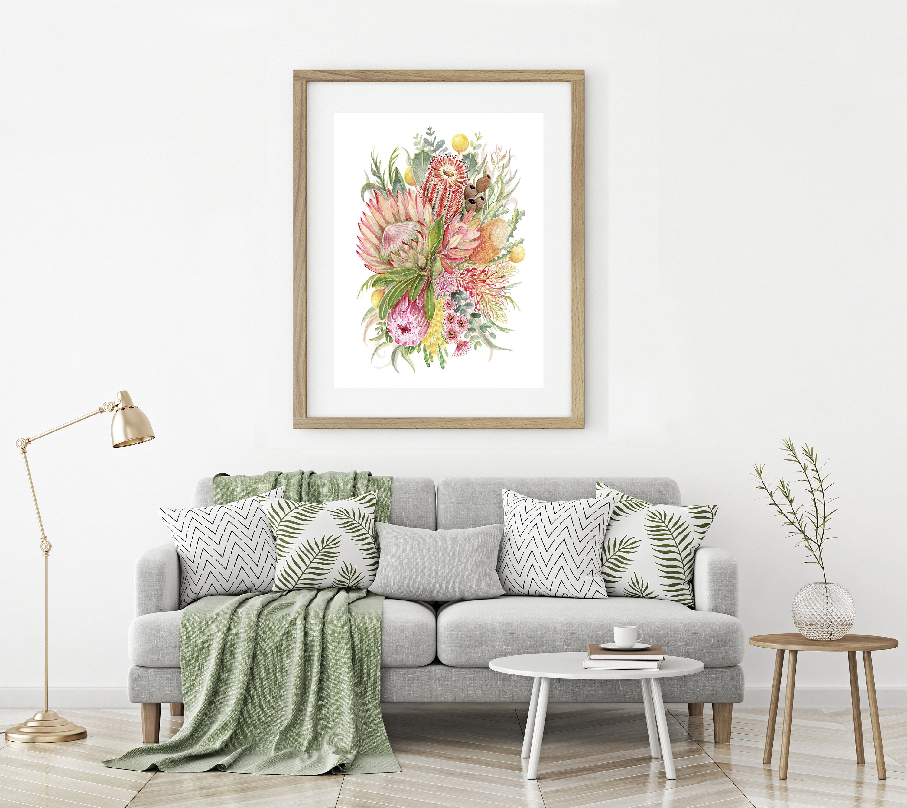 Native Australian Flower Bunch Art Print, Aussie Flora Wall Decor ...