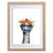 Emu Flower Crown Art Print, Watercolour Painting, Australian Animal ...