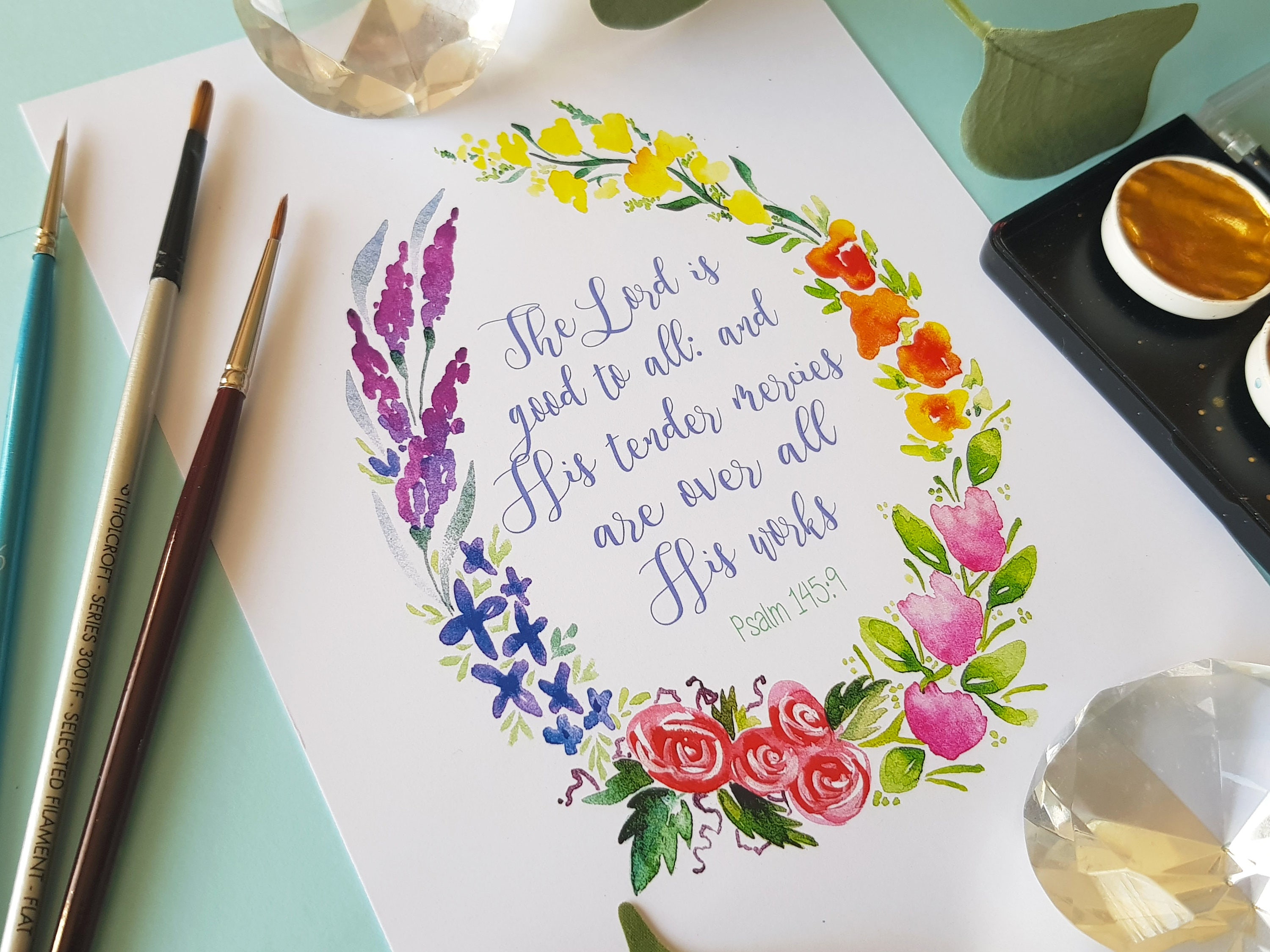 Psalm Bible Quote Art Print Comfort Scripture Verse Psalm - Etsy