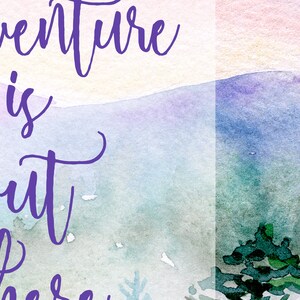 Adventure Nursery Print, Adventure is Out There, Outdoors, Mountain ...