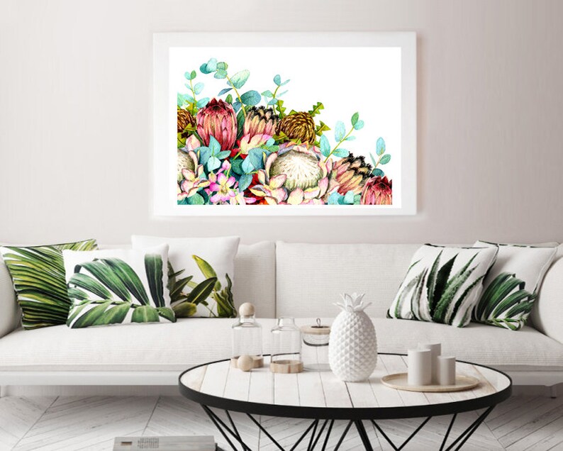 Australian Native Flowers Art Print, Australiana Watercolor Wall Art ...