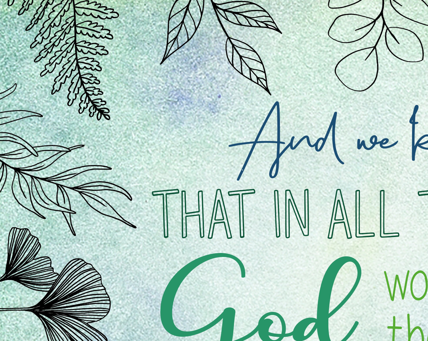 In All Things God Works for Good Bible Quote Art Print | Etsy Australia